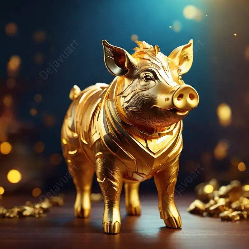 3D Golden Animal Figurines Leonardo Ai Prompt | PromptBase