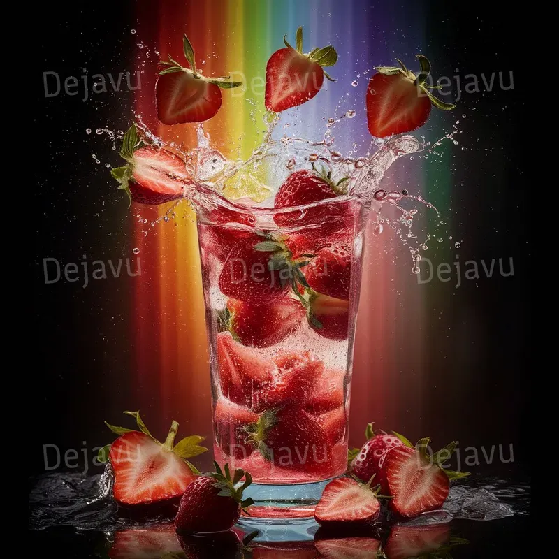 Explosions Splash Glass Fruits Midjourney Prompt | PromptBase