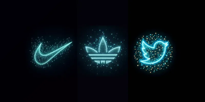 Futuristic Glowing Neon Logos DALL·E Prompt | PromptBase