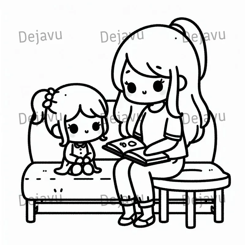 Back To School Kids Coloring Pages DALL·E Prompt | PromptBase