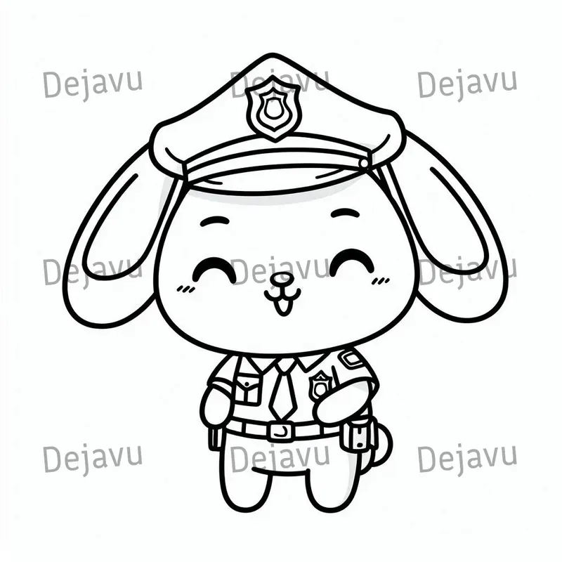 Cute Animal Professions Coloring Pages DALL·E Prompt | PromptBase
