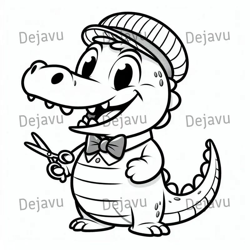 Cute Animal Professions Coloring Pages DALL·E Prompt | PromptBase