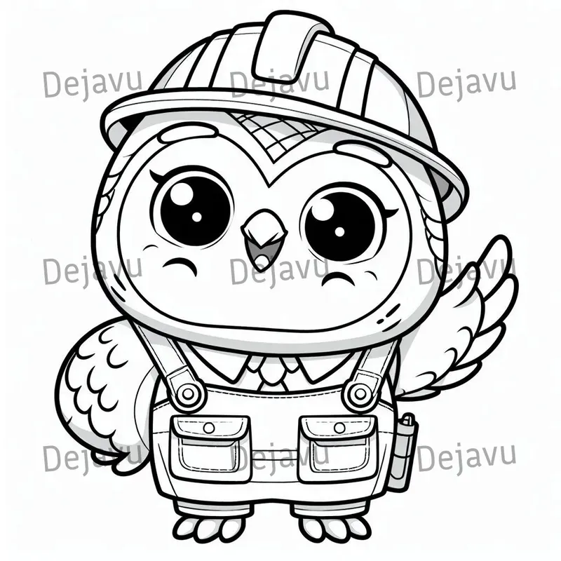 Cute Animal Professions Coloring Pages DALL·E Prompt | PromptBase