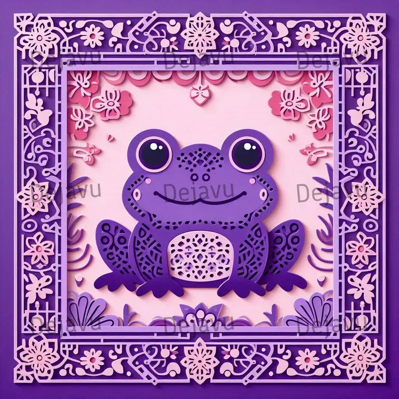 Floral Papercut Cute Animals DALL·E Prompt | PromptBase