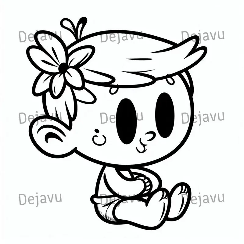 Retro Cartoon Characters Coloring Pages DALL·E Prompt | PromptBase
