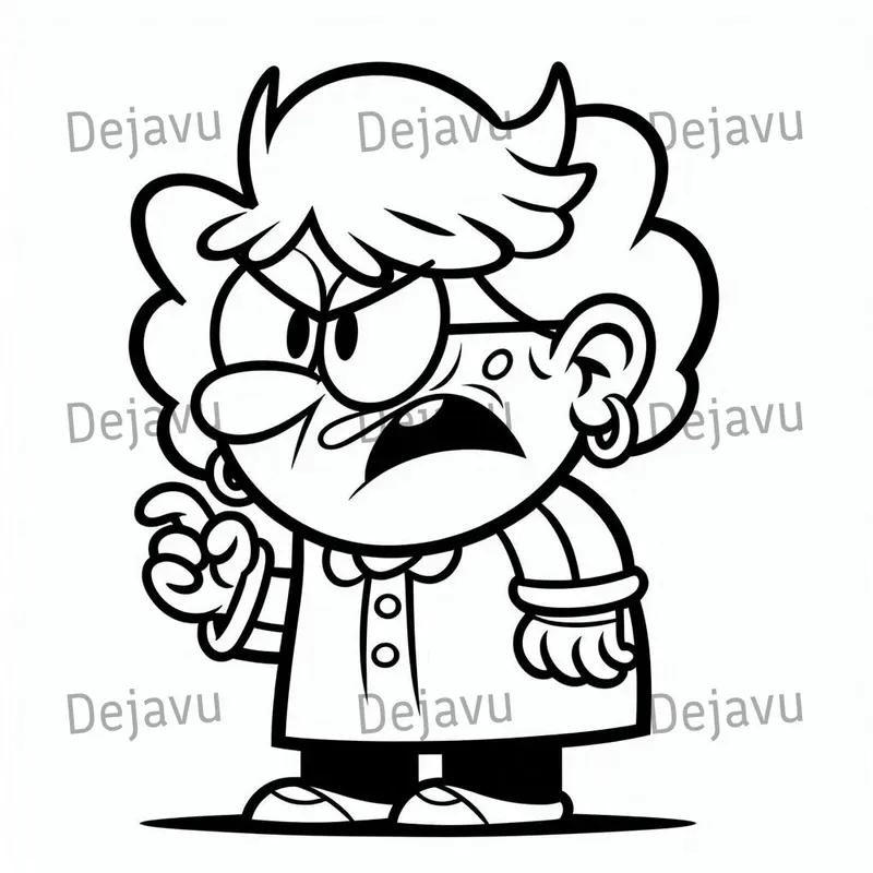 Retro Cartoon Characters Coloring Pages DALL·E Prompt | PromptBase