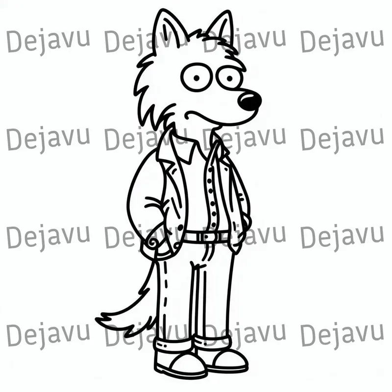Retro Cartoon Animals Coloring Pages DALL·E Prompt | PromptBase