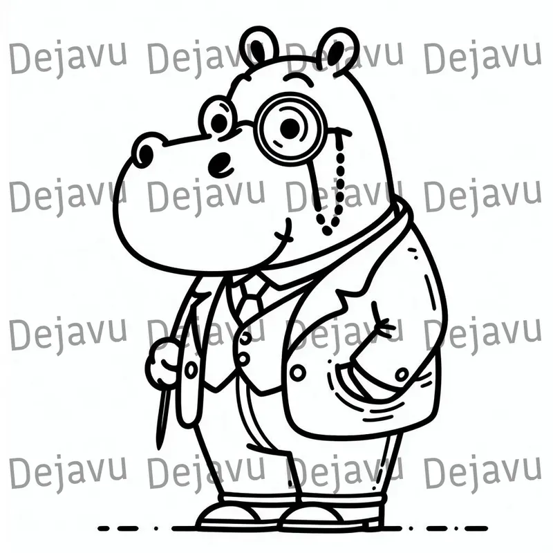Retro Cartoon Animals Coloring Pages DALL·E Prompt | PromptBase