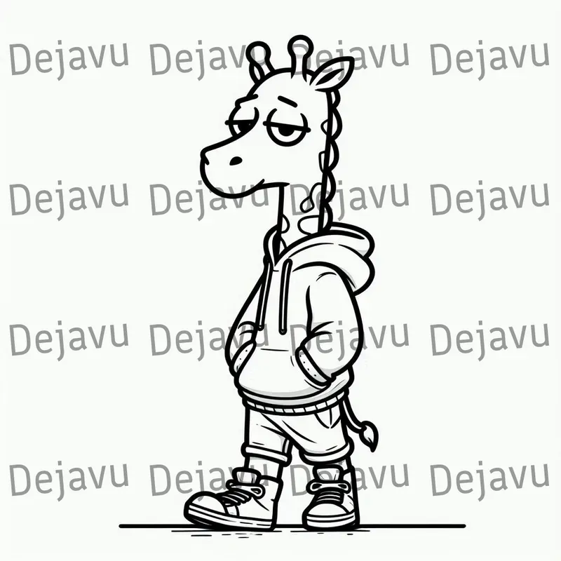 Retro Cartoon Animals Coloring Pages DALL·E Prompt | PromptBase