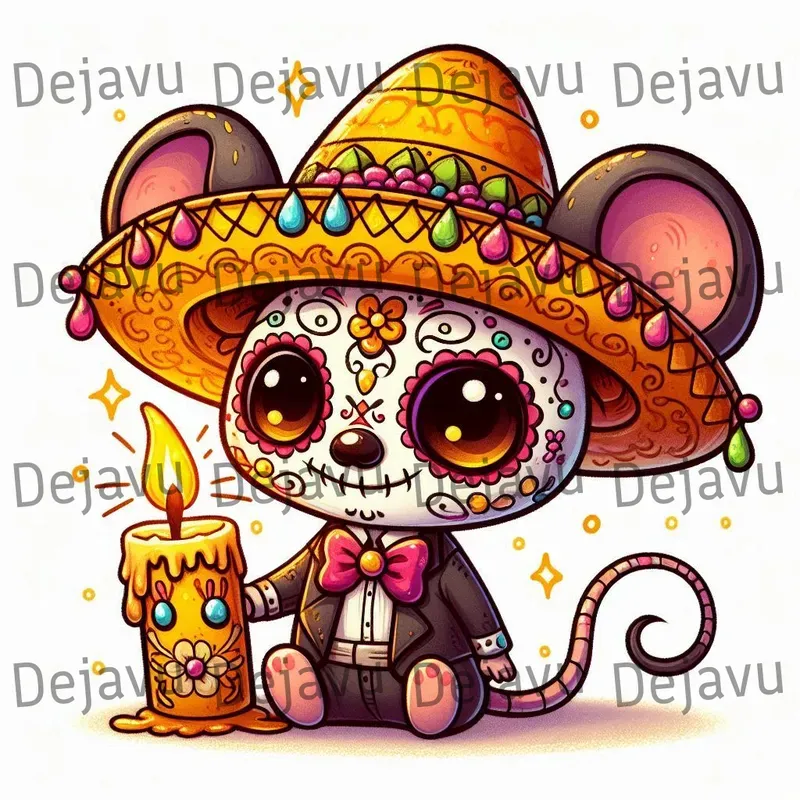 Spooky Cutie Day Of The Dead Cliparts DALL·E Prompt | PromptBase