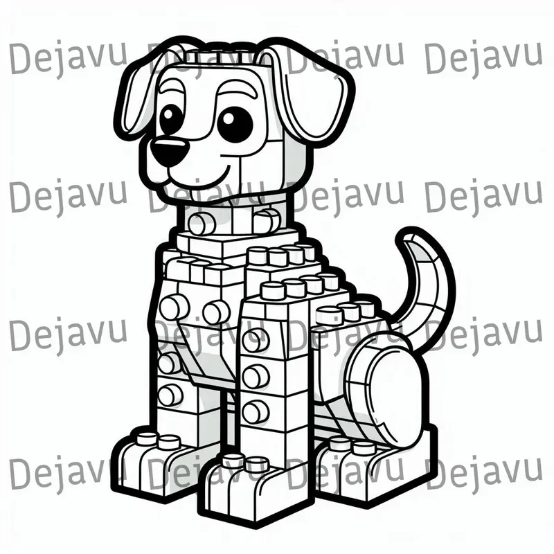 Coloring Pages Of Lego Animals DALL·E Prompt | PromptBase