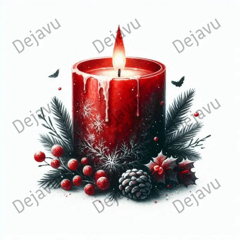 Watercolor Red Gothic Christmas Cliparts DALL·E Prompt | PromptBase