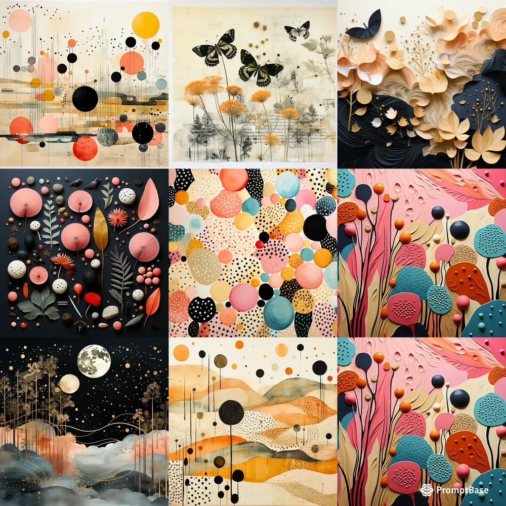 Confetti Dots Collages Midjourney Prompt | PromptBase