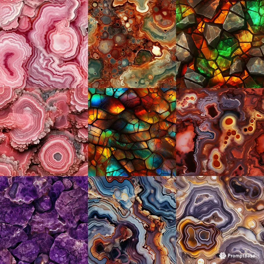 Gorgeous Seamless Gemstone Patterns Midjourney Prompt | PromptBase