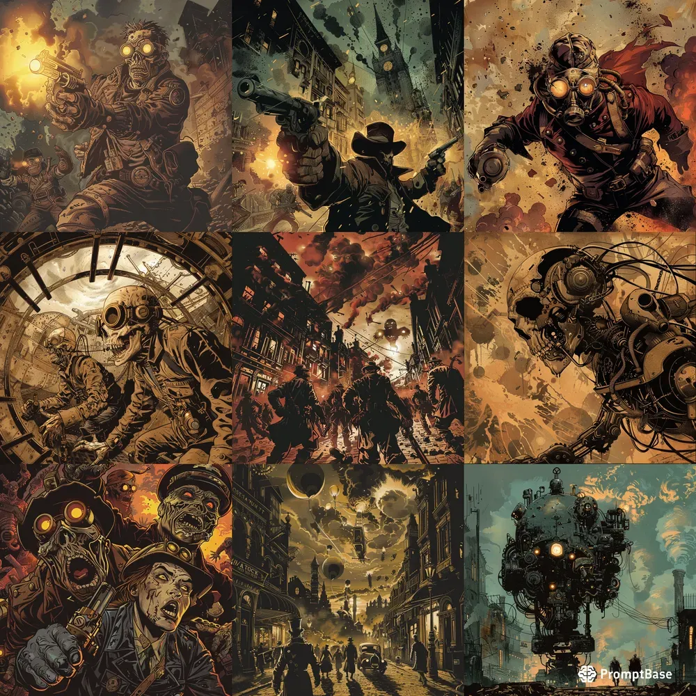 Steampunk Apocalypse Zombies Reimagined Midjourney Prompt | PromptBase