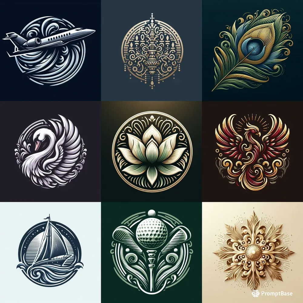 Elegant Strength Logo Designs DALL·E Prompt | PromptBase
