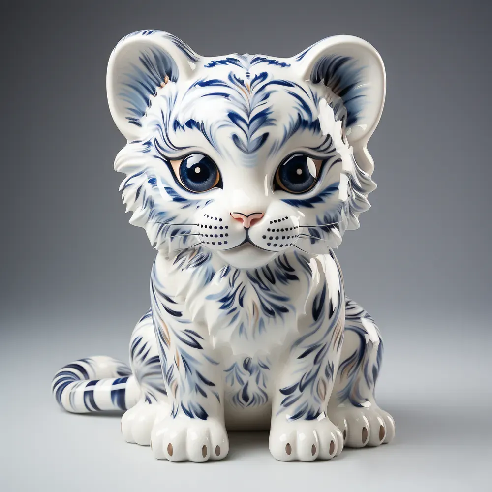 Lovely Blue And White Porcelain Animals Midjourney Prompt | PromptBase