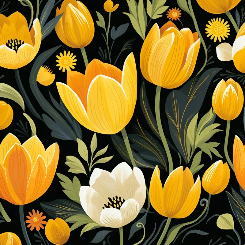 Illustrations Of Flowers And Plants Midjourney Prompt | PromptBase