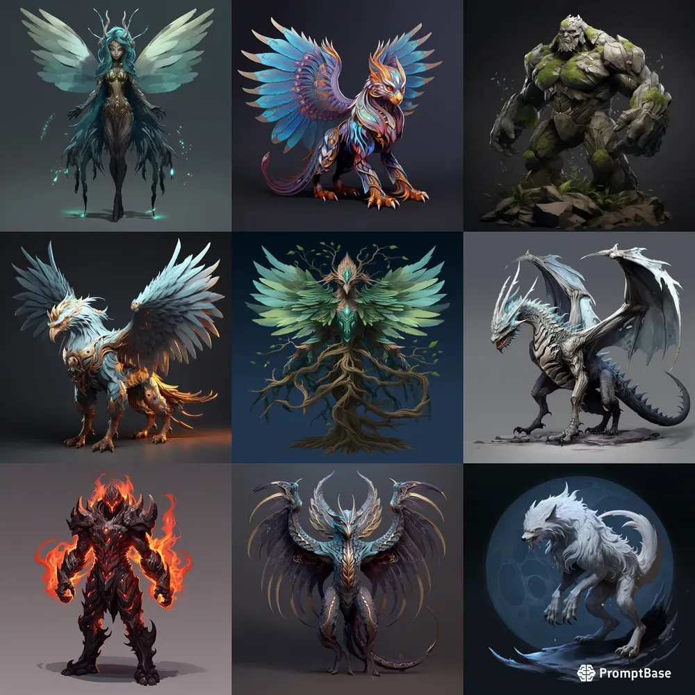 RPG Games Creatures Design Midjourney Prompt | PromptBase