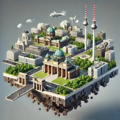 Major And Famous Block Cities DALL·E Prompt | PromptBase