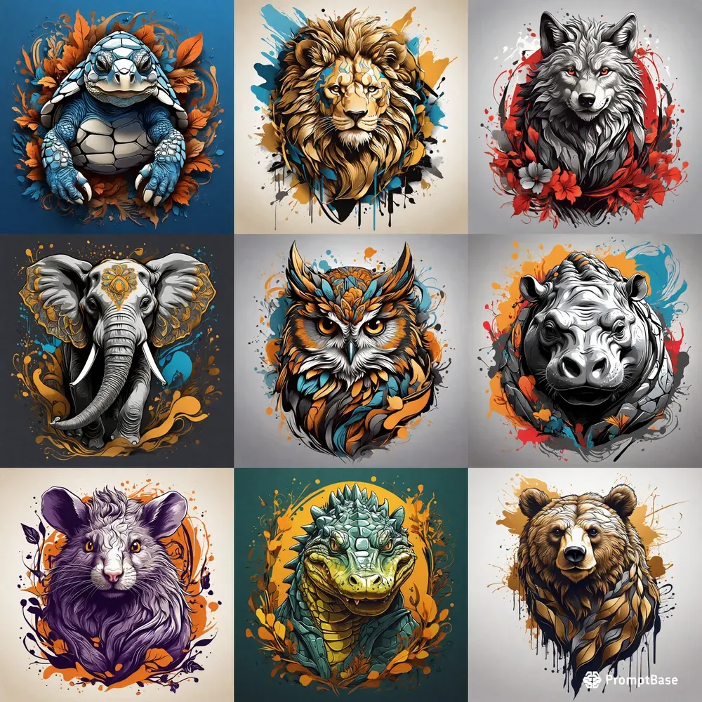 Wildlife Designs For Tshirts Leonardo Ai Prompt | PromptBase