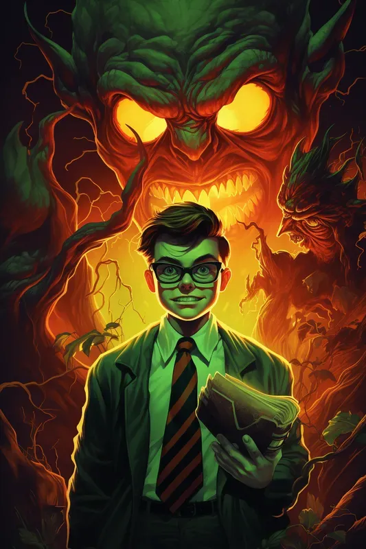 Goosebumps Inspired Book Covers For Kids Midjourney Prompt | PromptBase