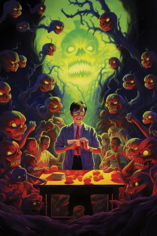 Goosebumps Inspired Book Covers For Kids Midjourney Prompt | PromptBase