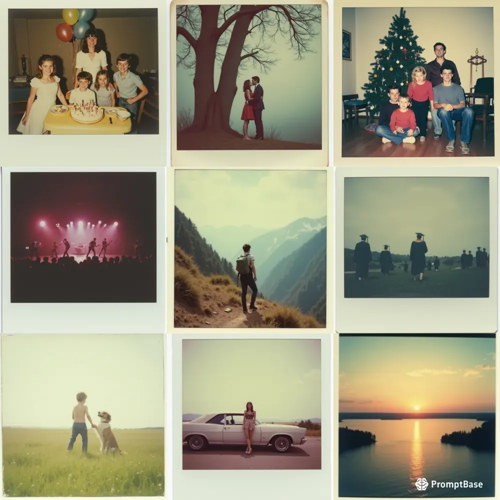 Nostalgic Polaroid Shots FLUX Prompt | PromptBase