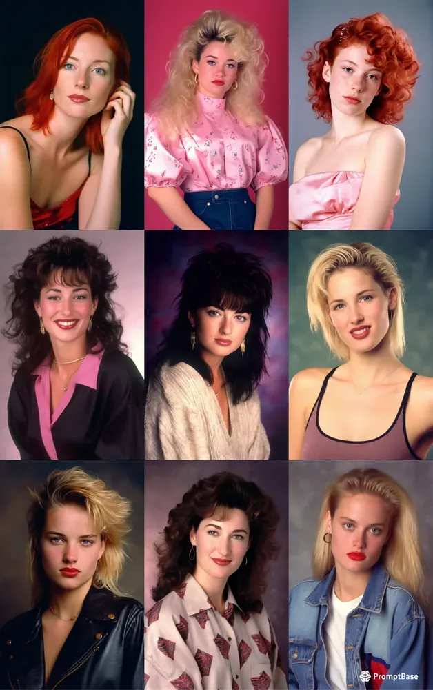 1990s Mall Glamour Shot Photography Midjourney Prompt | PromptBase