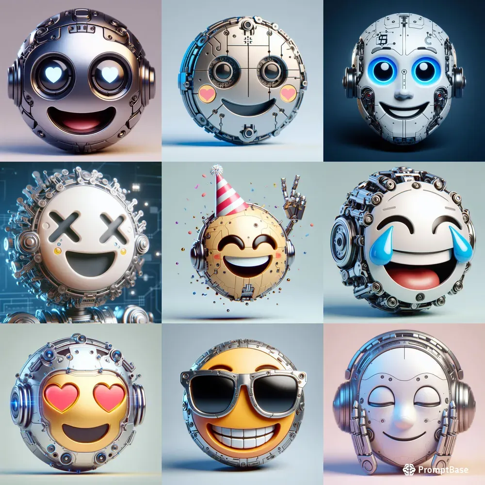 3D Digital Renders Of Face Emojis DALL·E Prompt | PromptBase