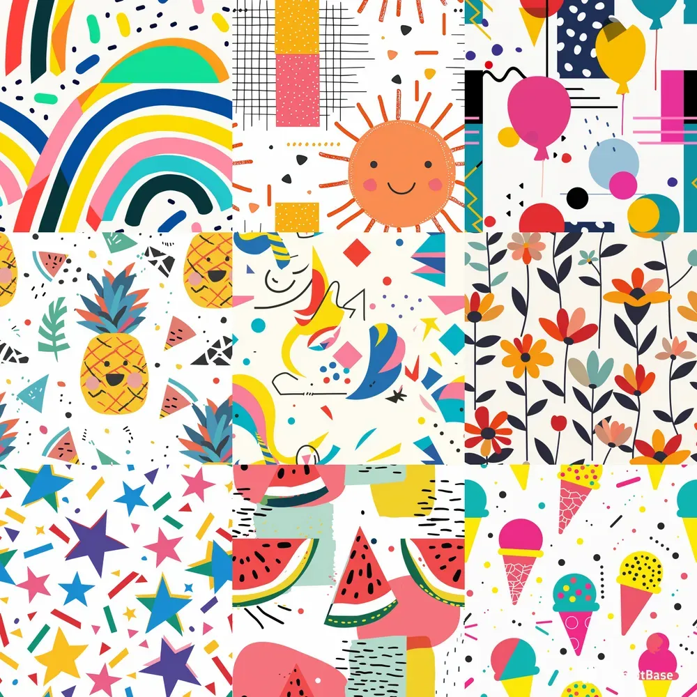 Cute Wrapping Paper Illustrations Midjourney Prompt | PromptBase