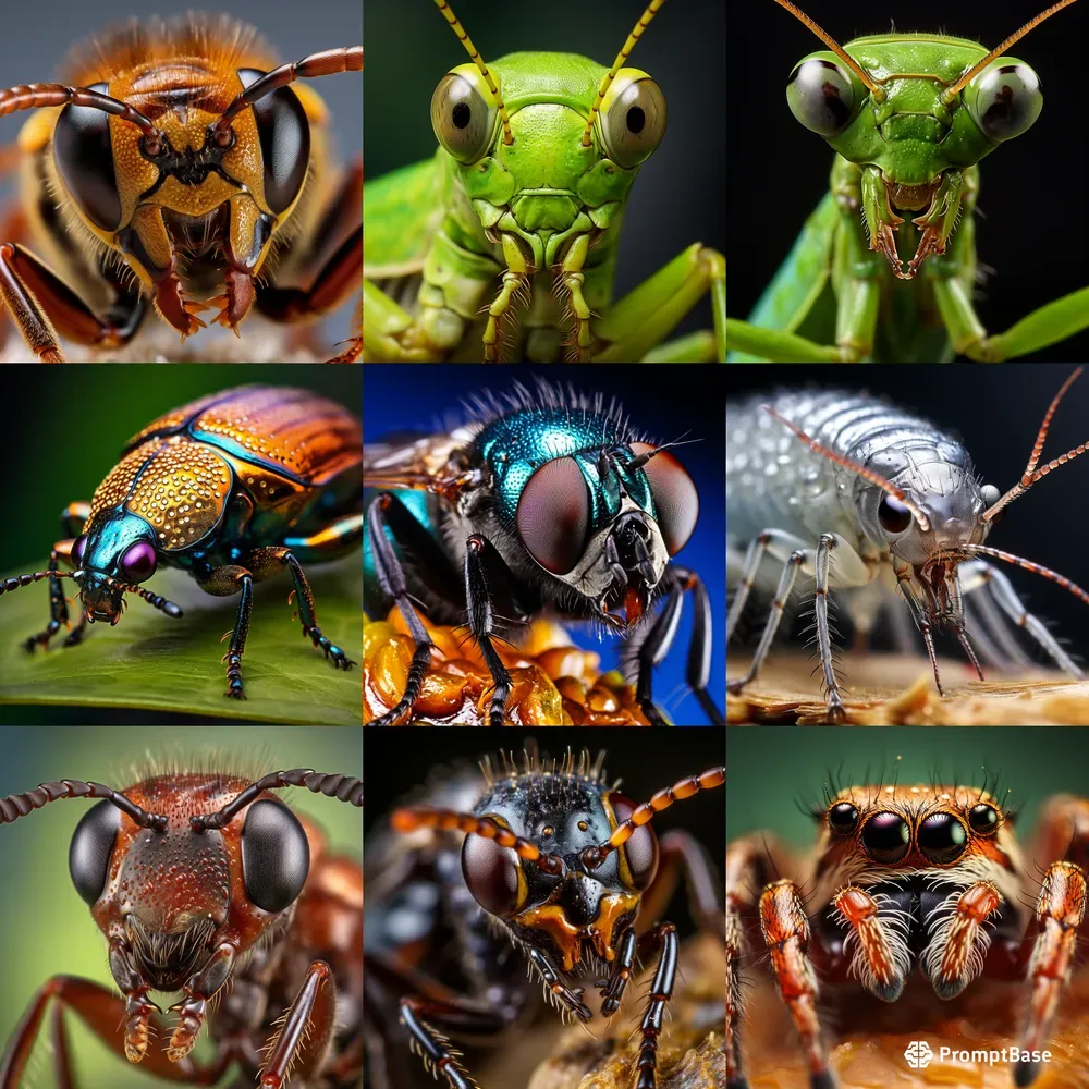 Insect Closeup Photographs Midjourney Prompt | PromptBase