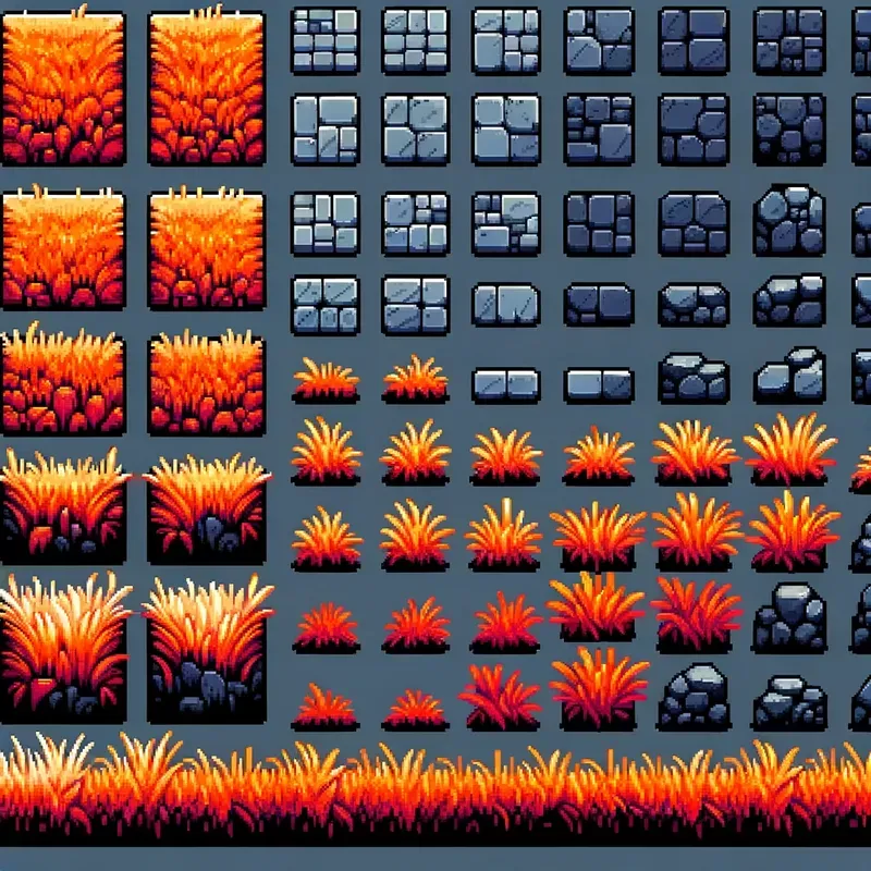 Pixelart Tileset - Game Assets DALL·E Prompt | PromptBase