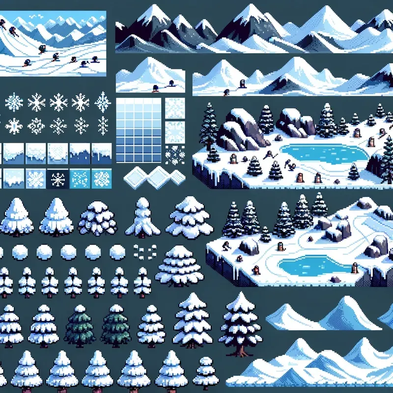 Pixel Art Game Environment Sprites DALL·E Prompt | PromptBase