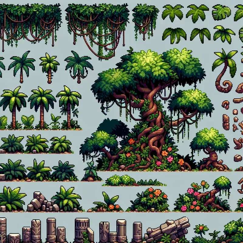 Pixel Art Game Environment Sprites DALL·E Prompt | PromptBase