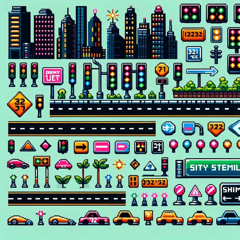 Pixel Art Game Environment Sprites DALL·E Prompt | PromptBase