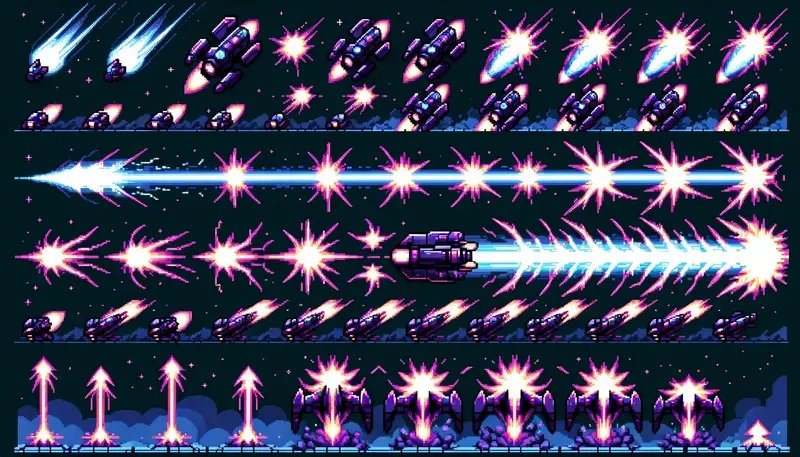 Pixel Game Dynamic Effects Animations DALL·E Prompt | PromptBase