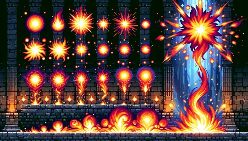 Pixel Game Dynamic Effects Animations DALL·E Prompt | PromptBase