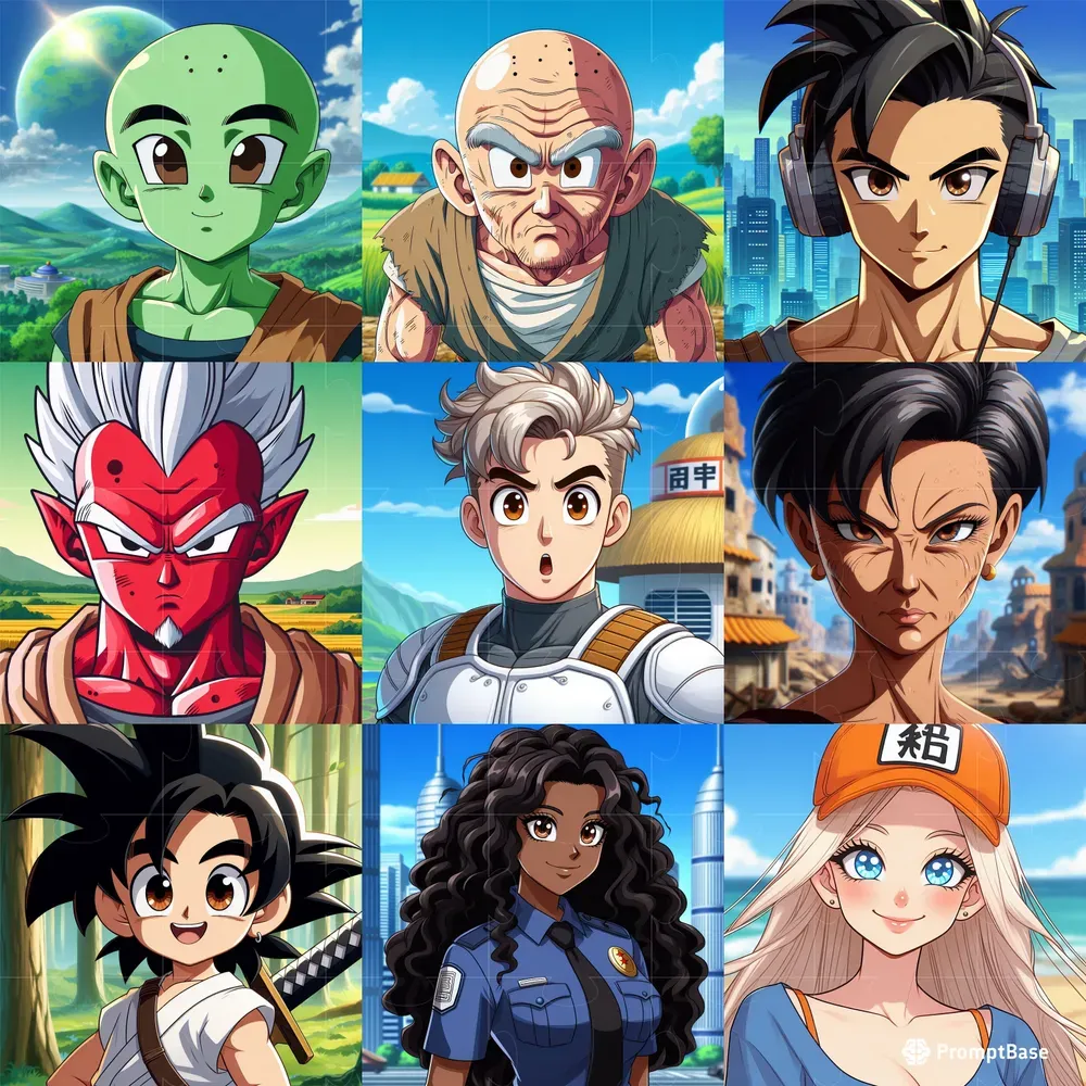 Dragon Ball Style Avatars DALL·E Prompt | PromptBase