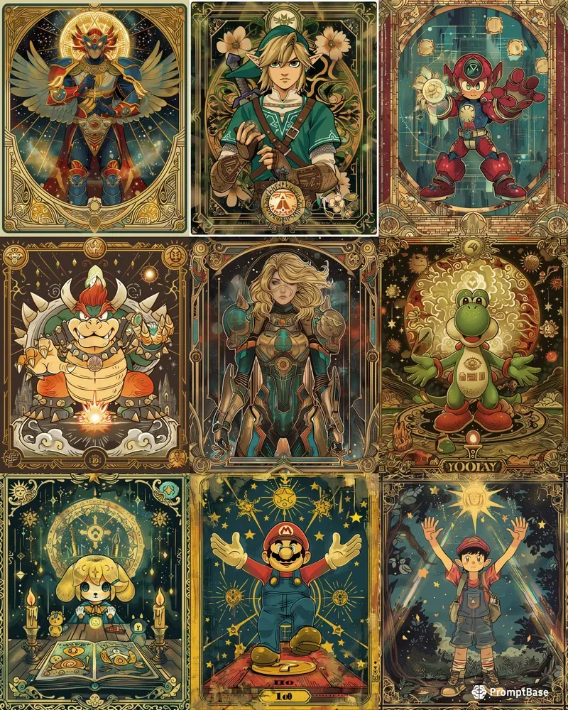 Nintendo Character Tarot Midjourney Prompt | PromptBase