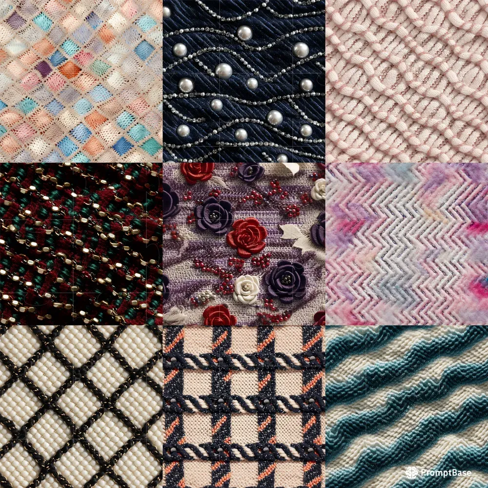 Lavish Texture Fabric Pattern Designs Midjourney Prompt | PromptBase