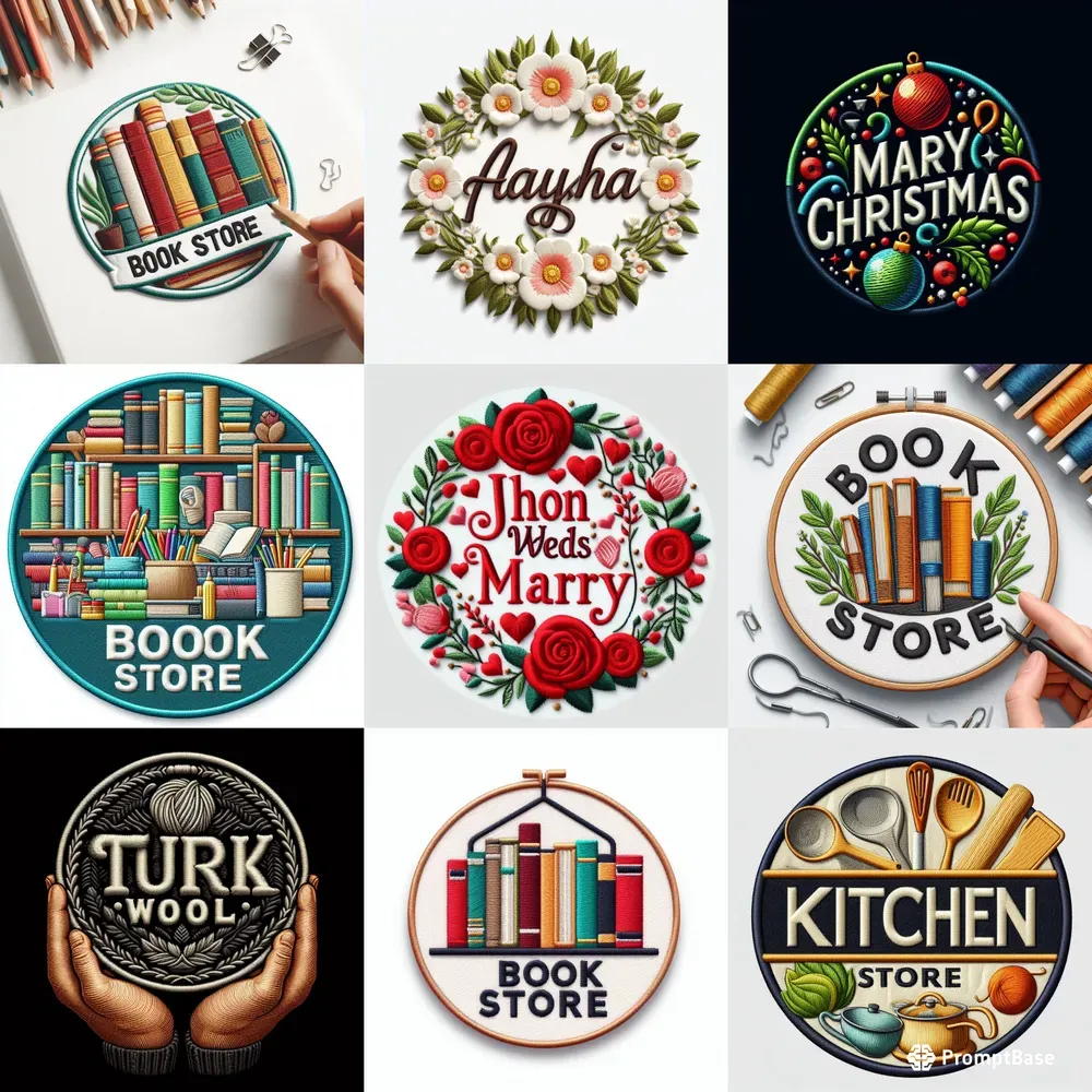 Embroidered Logos DALL·E Prompt | PromptBase
