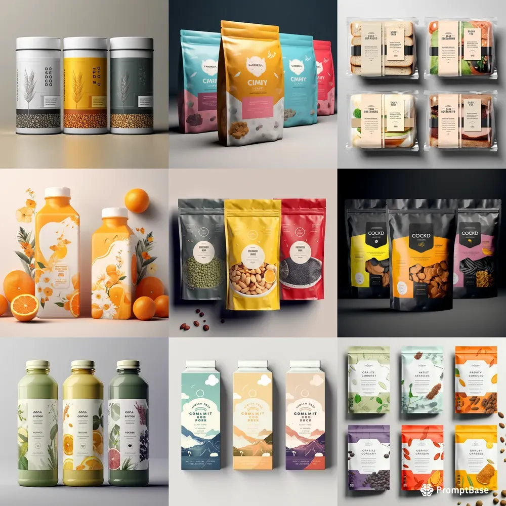 Concept Food Packagings Midjourney Prompt | PromptBase