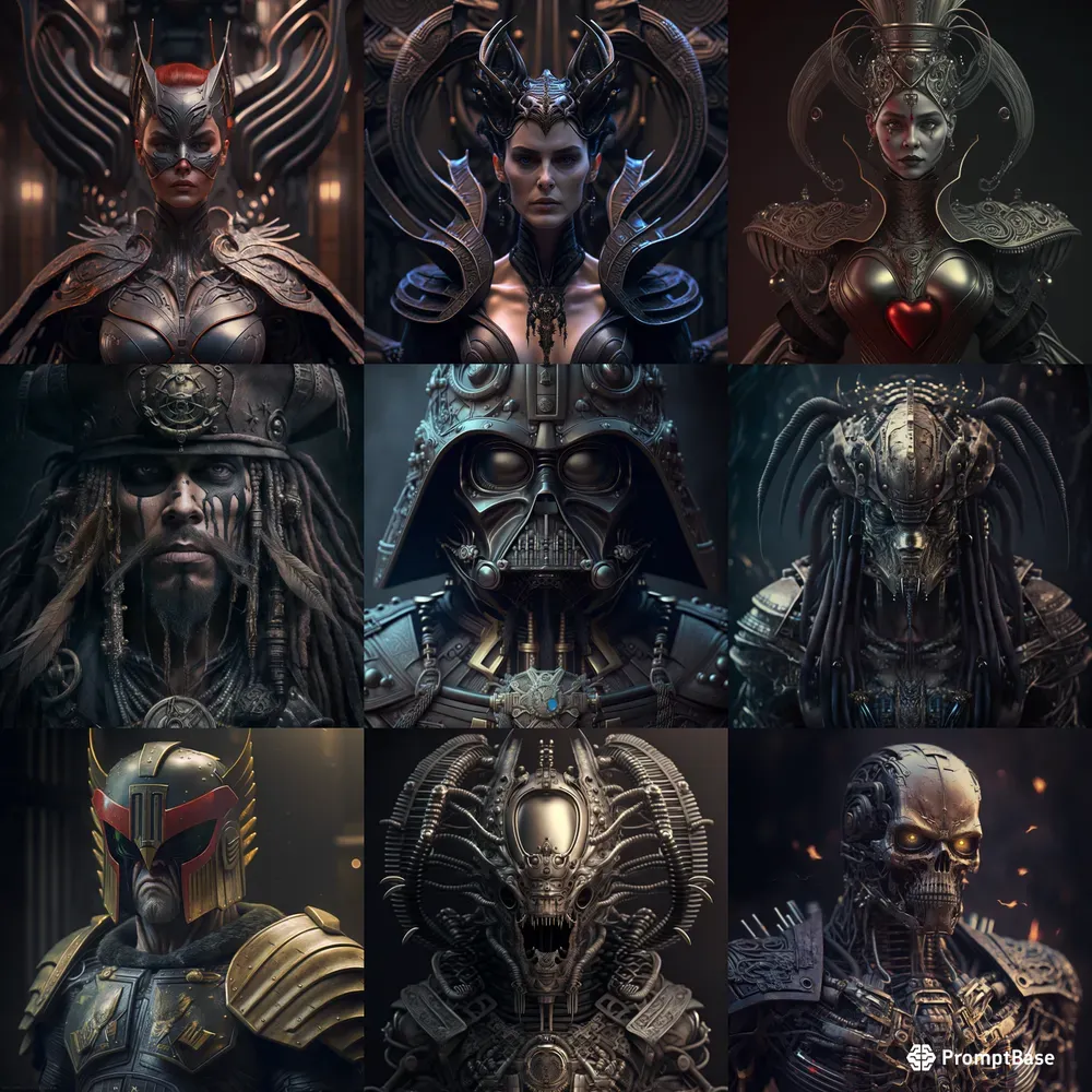 Heroes And Villains From Distant Futures Midjourney Prompt | PromptBase