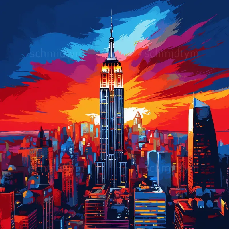 Famous Buildings Pop Art Midjourney Prompt | PromptBase