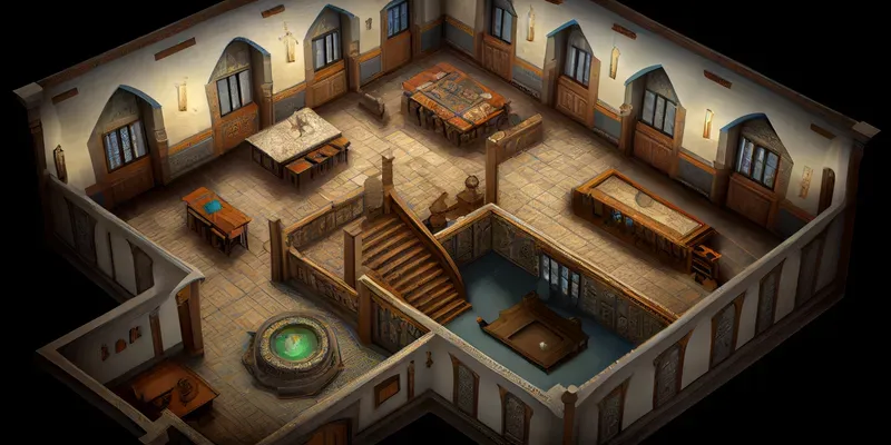 Dungeons And Dragons Style Interiors Midjourney Prompt | PromptBase