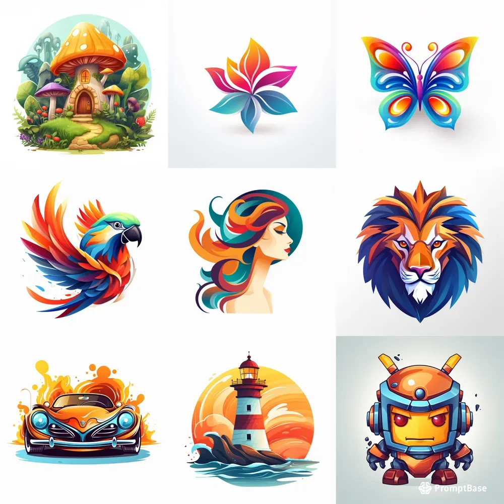 Cartoon Logos Midjourney Prompt | PromptBase