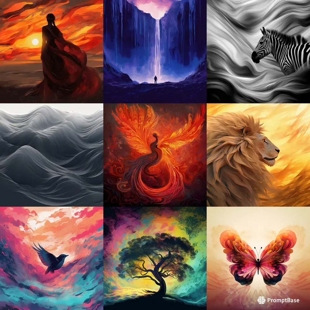 Nature Inspired Abstract Wallpapers Midjourney Prompt | PromptBase