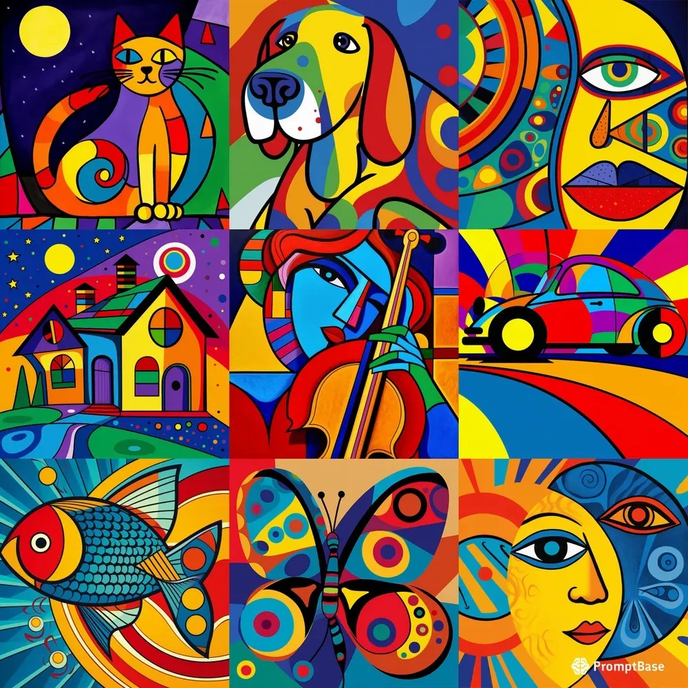 Fun And Colorful Art For Kids Midjourney Prompt | PromptBase