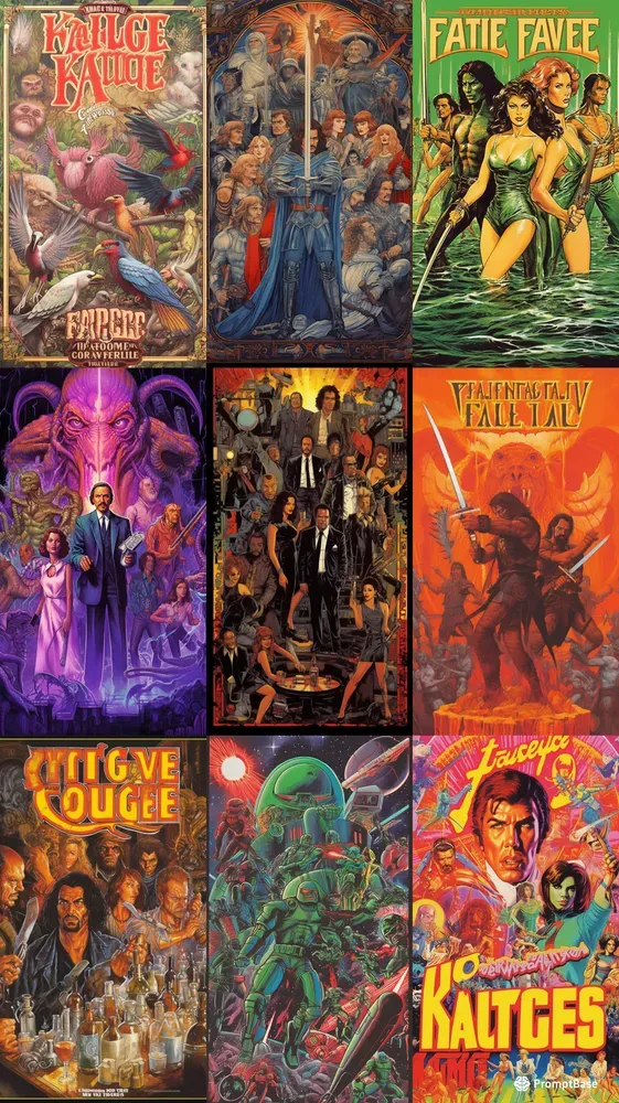 Pulp Fiction Cover Art Midjourney Prompt | PromptBase